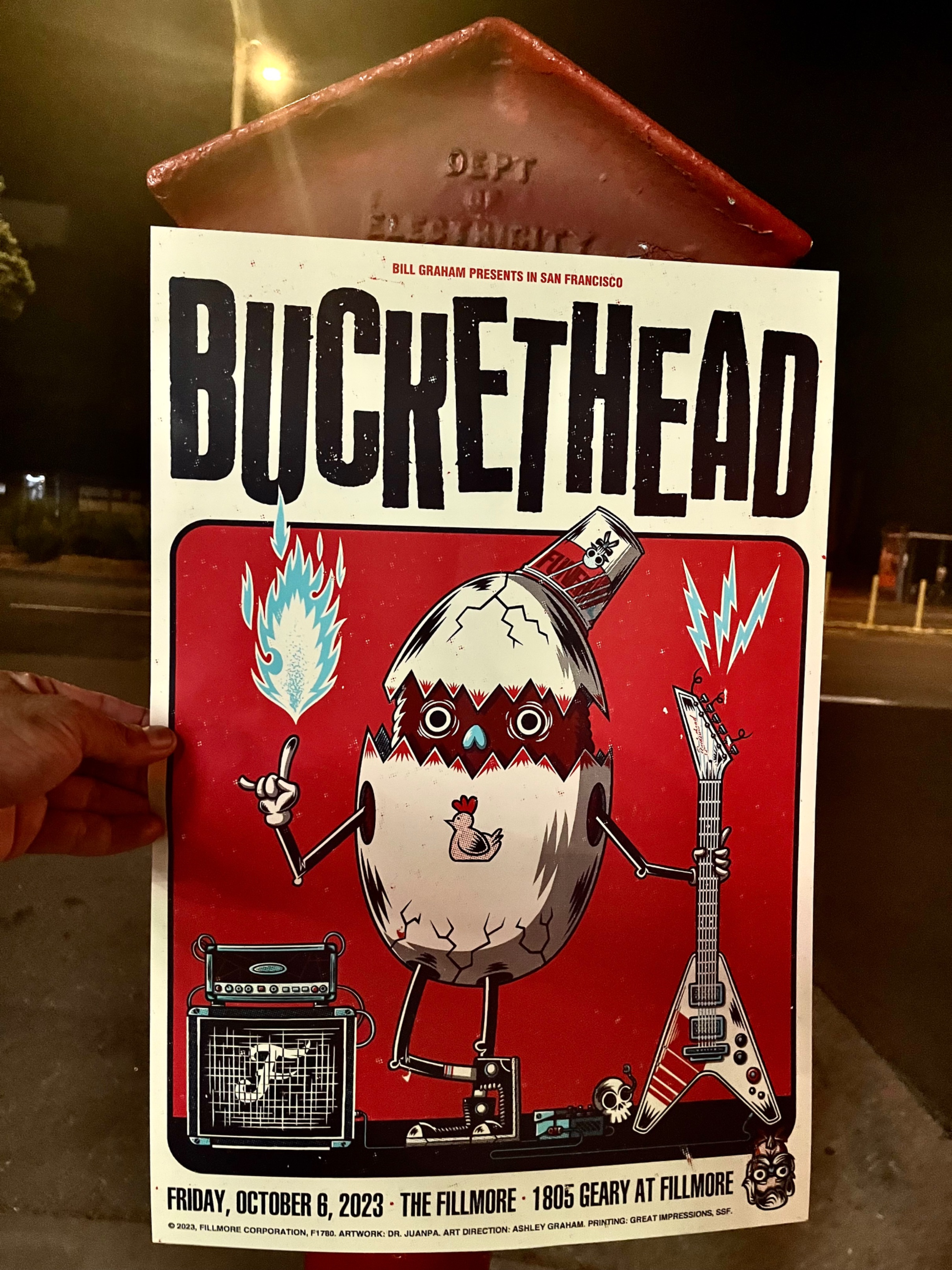 Free poster all attendees received from the Buckethead show @ Fillmore ...