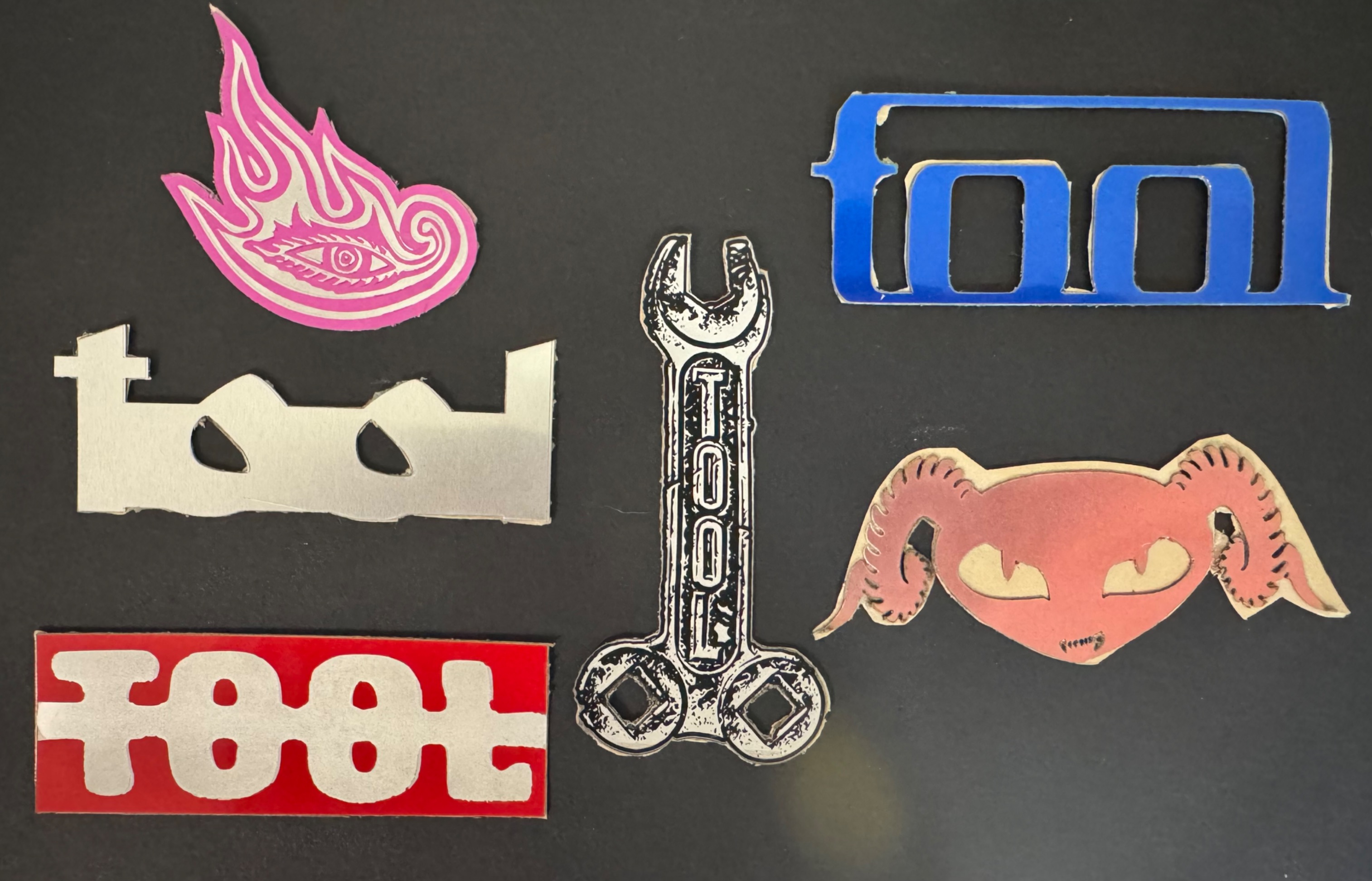 Stickers made from anodized aluminum